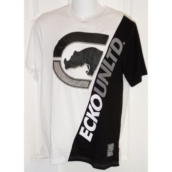 Ecko Unlimited | Shirts | Ecko Unltd Mens Med Whiteblack Ss Tshirt ...